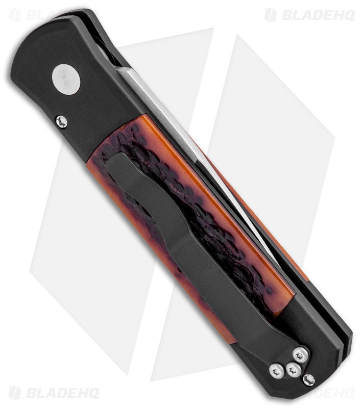 Pro-Tech Godson Automatic Knife Amber Jigged Bone (3.15" Satin) 761 ...