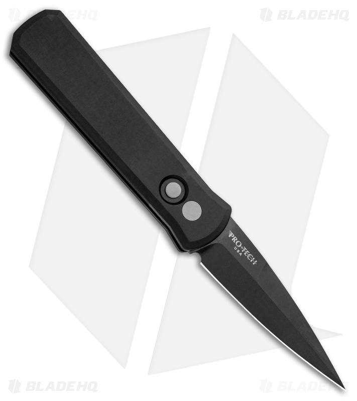 Pro-Tech Godson Left-Handed Knife - Auto Switchblade | Black | Blade HQ