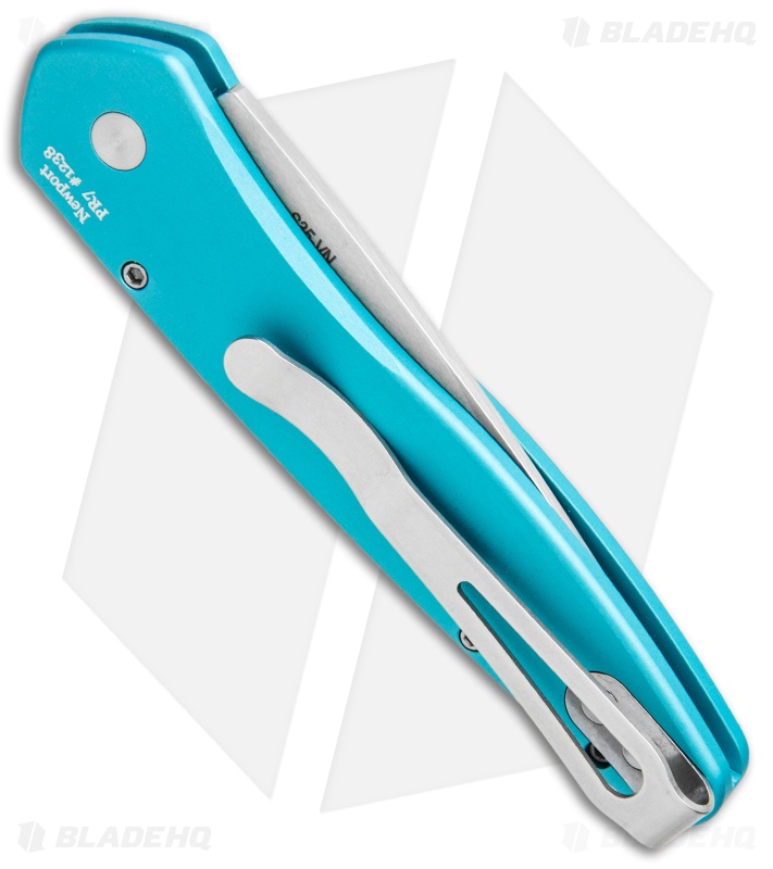 Pro-Tech Newport Knife - Automatic Switchblade | Teal + Stonewash