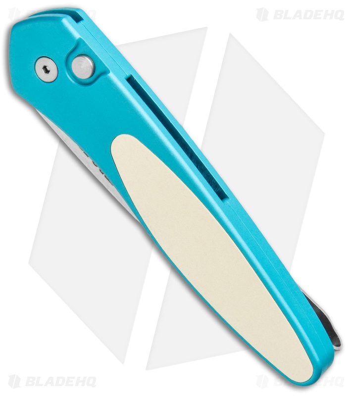 Pro-Tech Newport Knife - Automatic Switchblade | Teal + Stonewash
