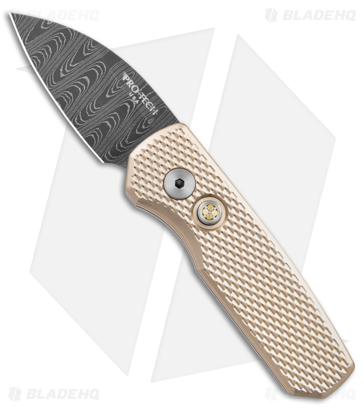 Pro-Tech Runt 5 Automatic Knife Mosaic + Damascus | Blade HQ