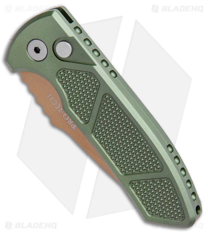 Pro-Tech SBR Desert Warrior Auto Knife | Green - Blade HQ