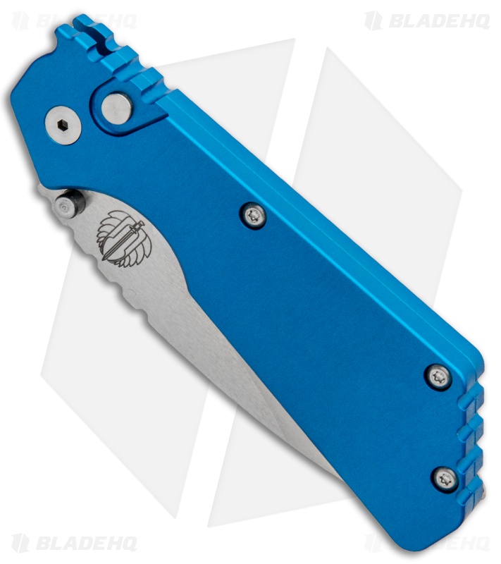 Strider + Pro-Tech PT | Automatic Knife | Blue | Stonewash Blade