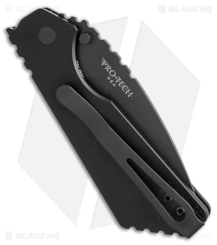 Strider + Pro-Tech PT Automatic Knife Black (2.75" Black) - Blade HQ