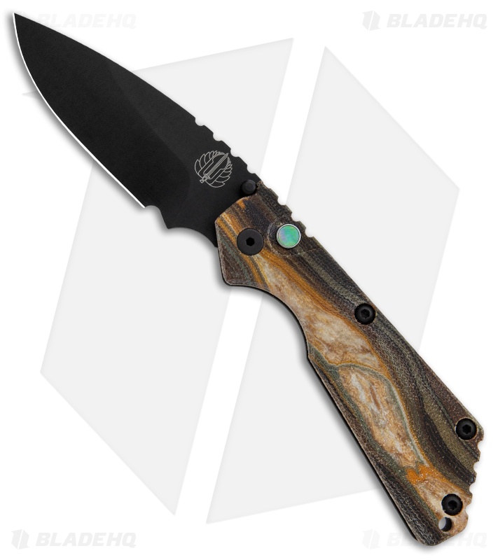 Strider + Pro-Tech SnG Automatic Knife Brown/Tan Grain Micarta (3.5 ...