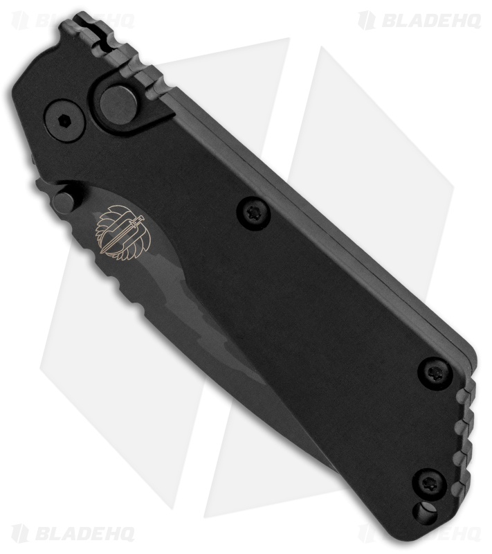 Strider + Pro-Tech SnG Automatic Knife | Black Aluminum - Shark Skin
