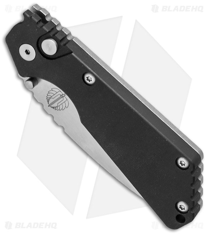 Strider + Pro-Tech SnG Automatic Knife Double Black Micarta (3.5 ...