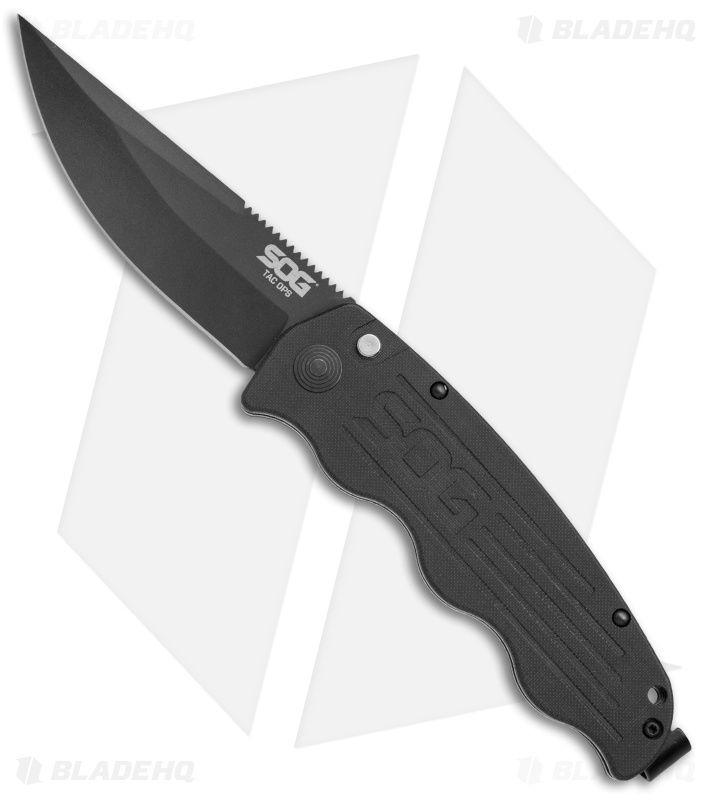 SOG Tac Ops Knife - Automatic Switchblade | Black | Blade HQ