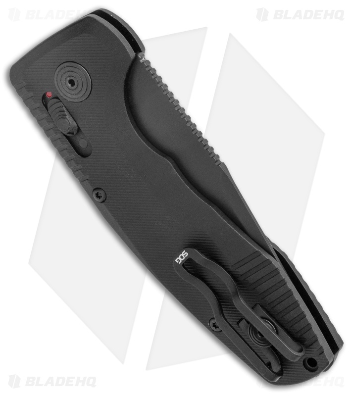 SOG Knives TAC AU Compact | Auto Knife | Tanto Serr Black | 15-38-10-57