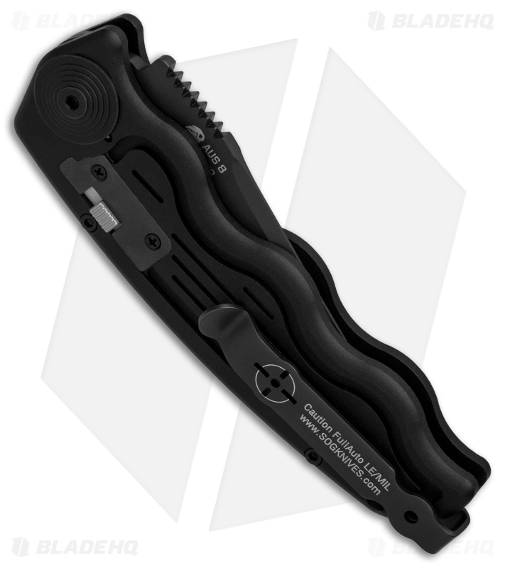 SOG-TAC California Special Automatic Knife (1.9" Black) ST-14 - Blade HQ