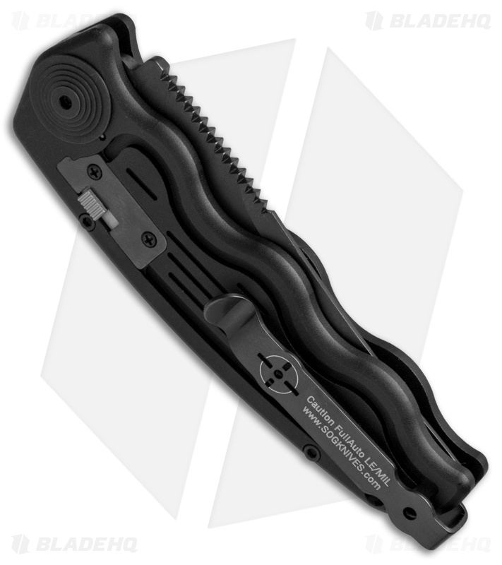SOG Knives Mini SOG TAC Automatic Knife (3" Black) ST-11 - Blade HQ