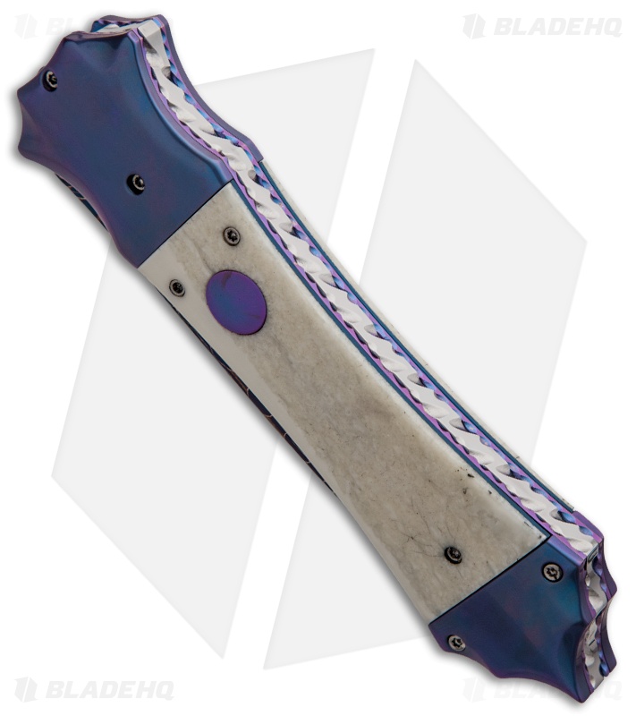 Rainy Vallotton Full Mace Custom Automatic Knife (3.75" Damascus ...