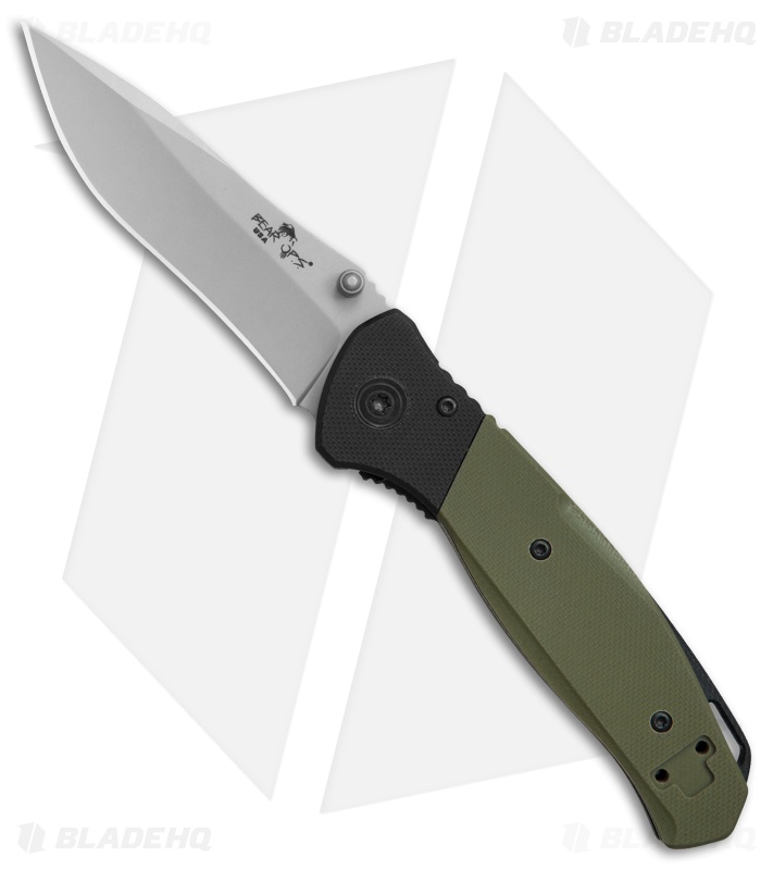 Bear OPS Bear Swipe IV Spring Assisted Knife OD Green G-10 (3.25" Bead ...