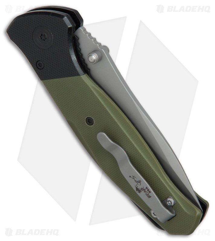 Bear OPS Bear Swipe IV Spring Assisted Knife OD Green G-10 (3.25" Bead ...