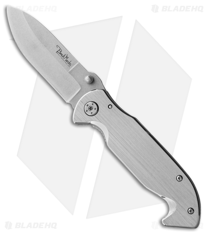 Benchmark Stainless Steel Spring Assisted Frame Lock Knife (3.5" Satin ...