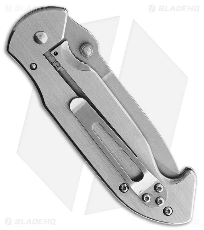 Benchmark Stainless Steel Spring Assisted Frame Lock Knife (3.5" Satin ...