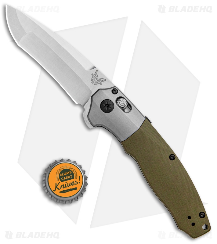 Benchmade 496 Vector- Spring Assisted Knife | OD Green | Blade HQ