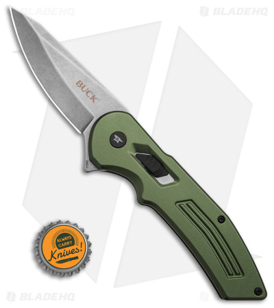Buck Hexam Spring Assisted Knife Green Al | 0262ODS - Blade HQ