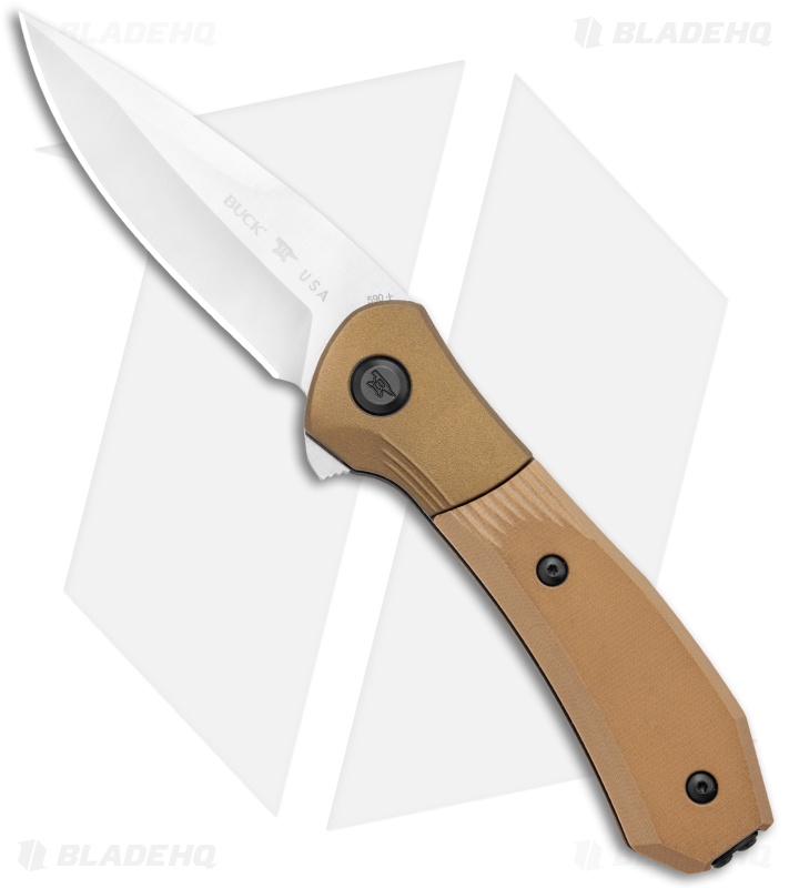 Buck Paradigm Spring Assisted Knife Brown G-10 - Blade HQ
