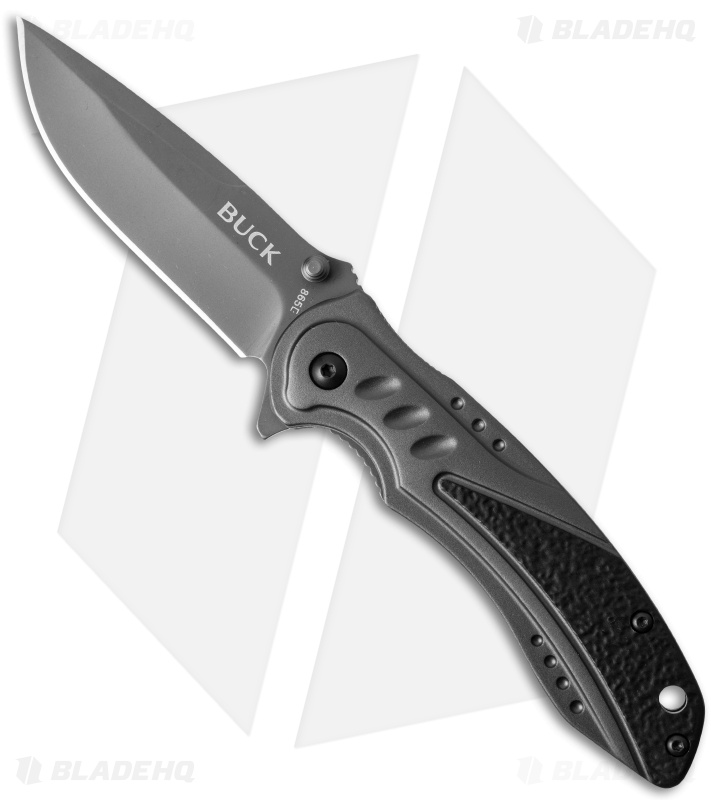 Buck Trigger Liner Lock Knife Aluminum (3.25" Gray) 0865BKS - Blade HQ