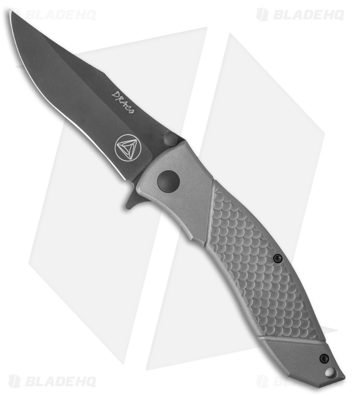 Combative Edge Draco D1 Tux Spring Assisted Gray- Blade HQ