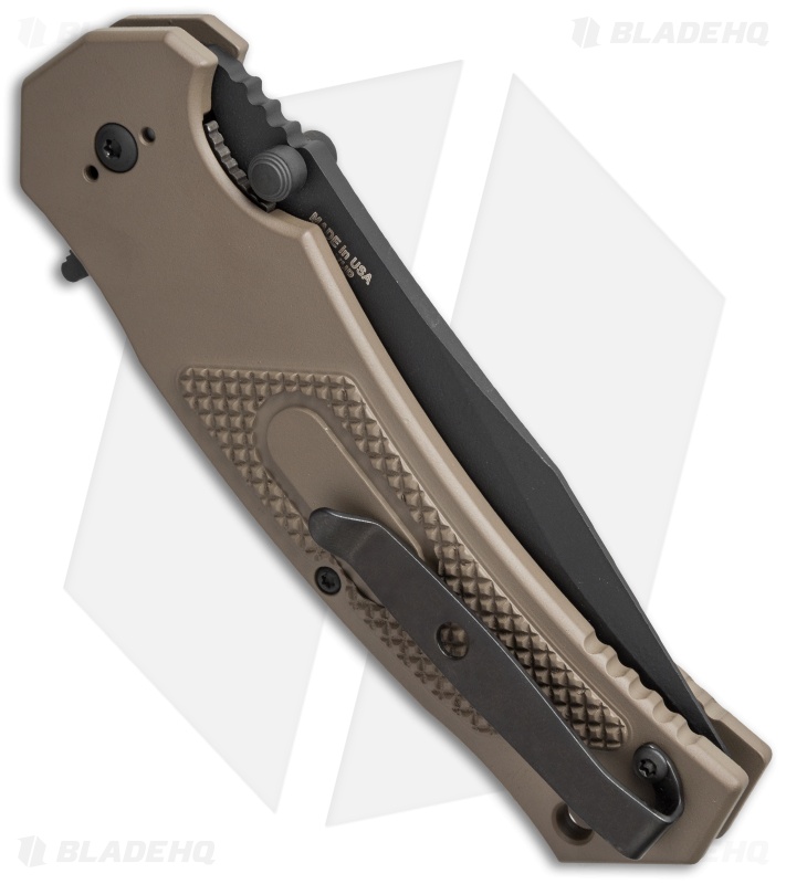 Combative Edge M1-Assist Knife Flat Dark Earth (3.875" Black) - Blade HQ