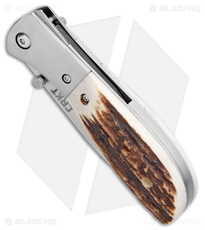 CRKT Carson M4-02 Stag Spring Assisted Knife (3.25" Satin) M4-02S ...