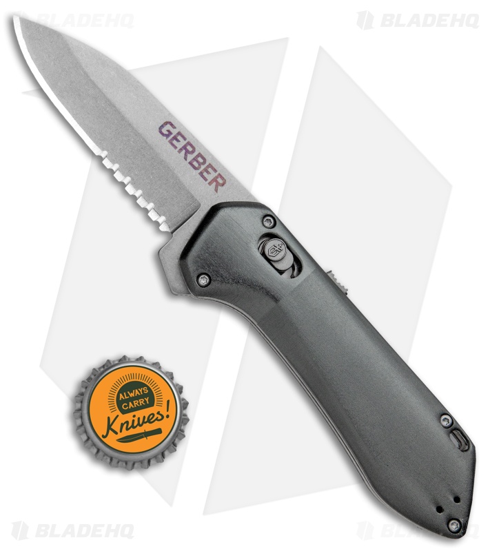 Gerber Highbrow Compact - Spring Assisted Knife | Gray Serrated