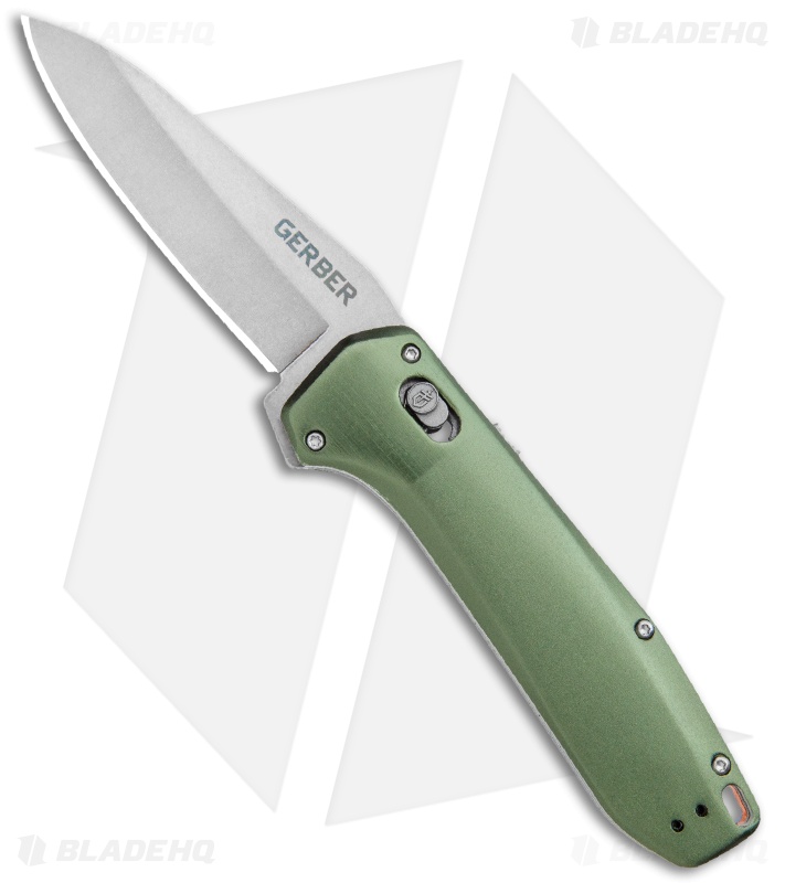 Gerber Highbrow Assisted Opening Knife | Green + Plain | Blade HQ
