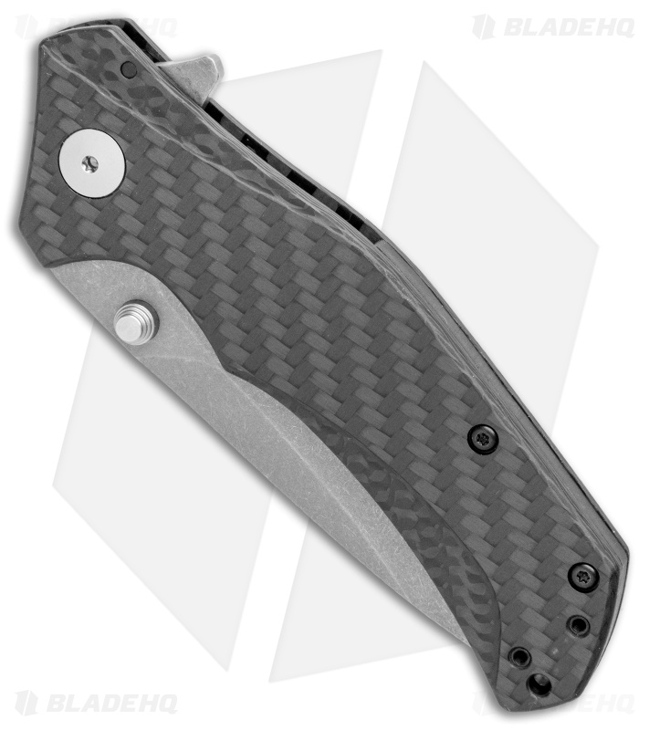 Kershaw Knockout Assisted Opening Knife Carbon Fiber (3.25" SW M390 ...