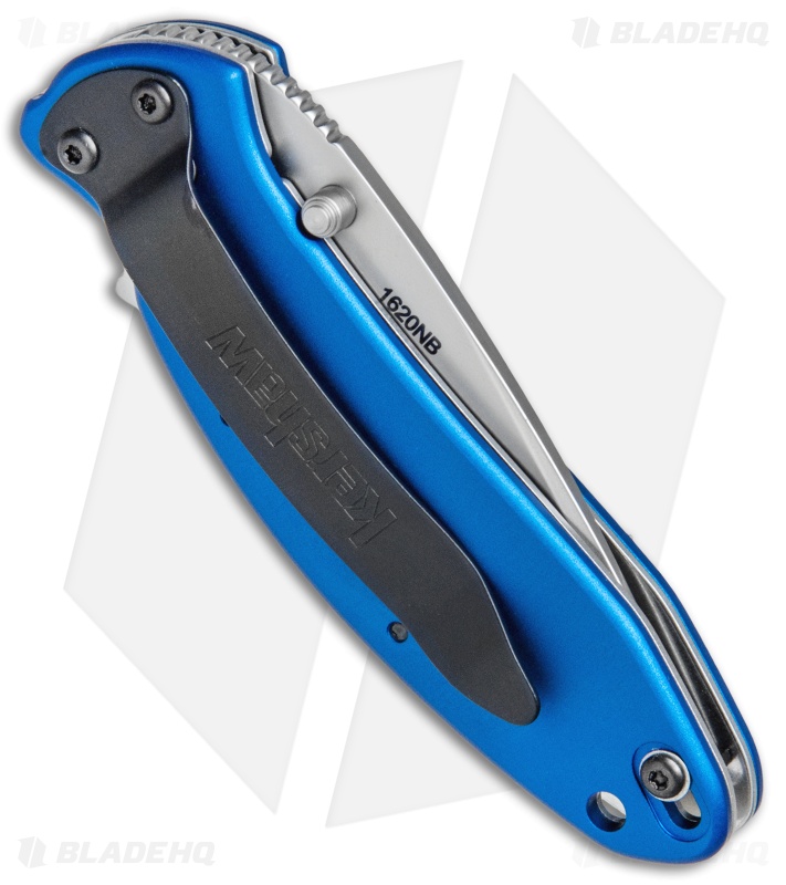 Kershaw Scallion Assisted Opening Knife Navy Blue (2.25" Bead Blast ...