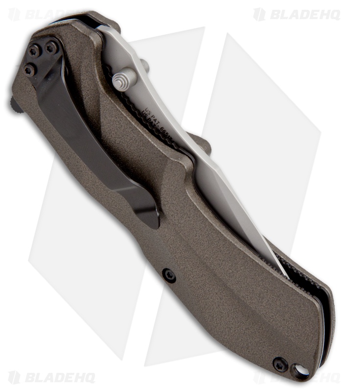 Schrade SCHA7BR Clip Point Spring Assisted Knife Brown (3.25" Bead ...