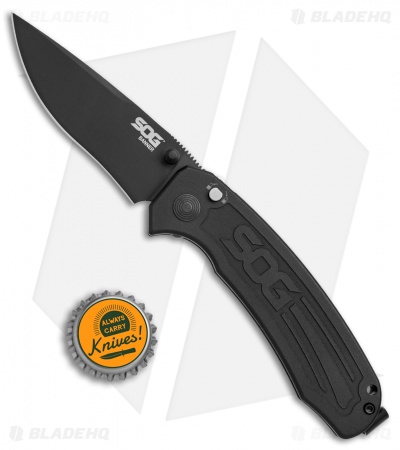 SOG Banner - Spring Assisted Knife | Blacked Out | Blade HQ