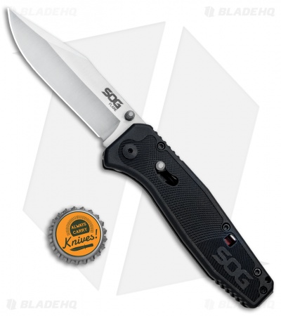SOG Flare Clip Point Assisted Opening Knife (3.5" Satin) FLA1001-CP ...