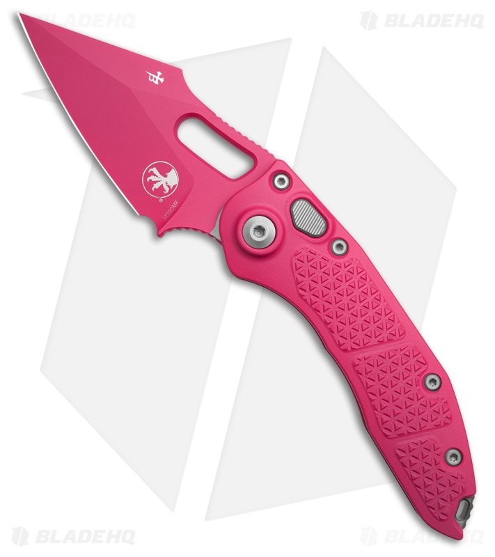 Microtech Stitch Automatic Knife Pink Cerakote - Blade HQ