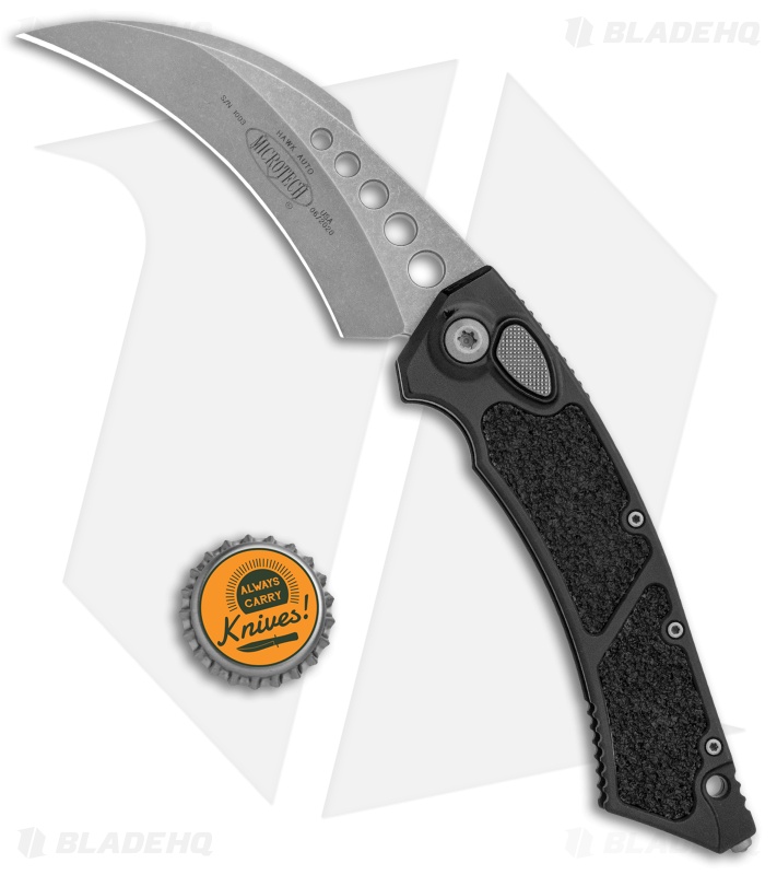 Microtech Hawk - Automatic Knife | Black/Apocalyptic | Blade HQ
