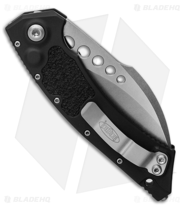 Microtech Hawk - Automatic Knife | Black/Stonewash/Serr | Blade HQ