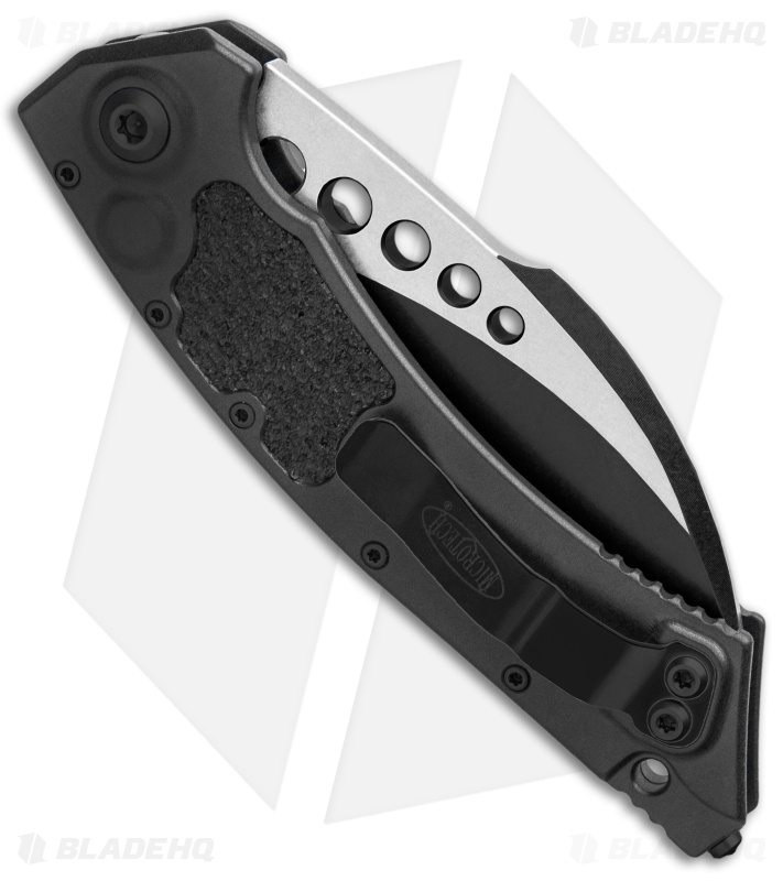 Microtech Hawk Automatic Knife | Two Tone Black | Blade HQ
