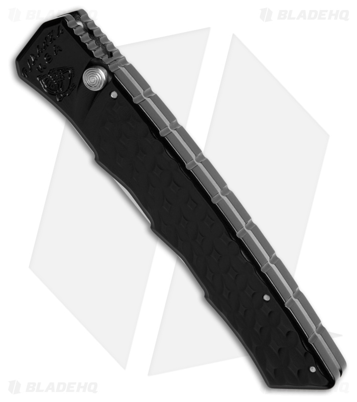 Piranha Crossfire Automatic Knife Black Al Mirror P-23BK