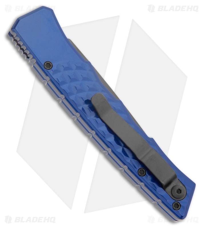Piranha Crossfire Automatic Knife Blue Aluminum Black P-23BT