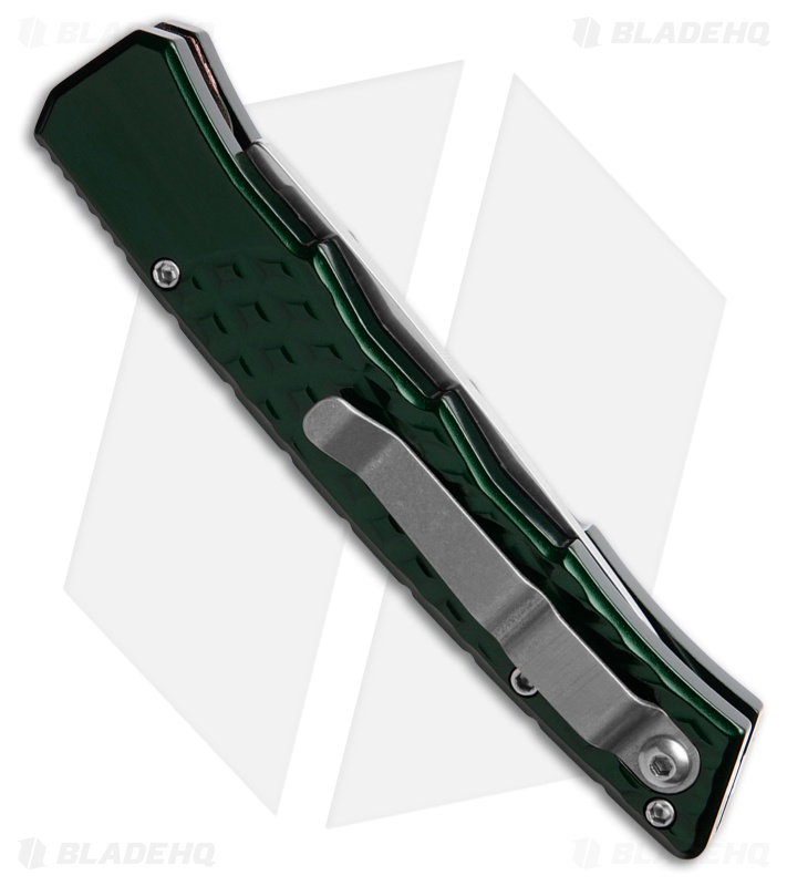Piranha Crossfire Automatic Knife Green Al Mirror P-23G