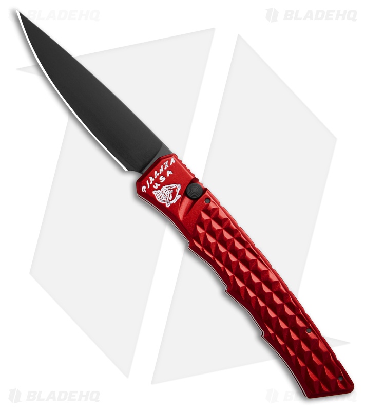 Piranha Crossfire Automatic Knife Red Al Black P-23RT