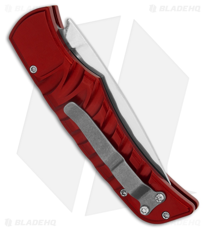 Piranha Paradox Automatic Knife Red Aluminum Mirror