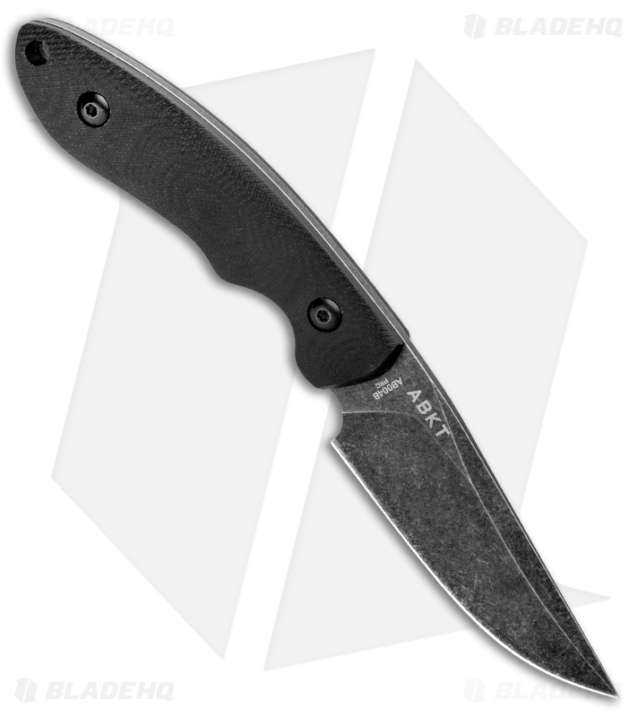 ABKT Elite Shadow Predator Fixed Blade Knife Black G-10 (3.25" Black ...