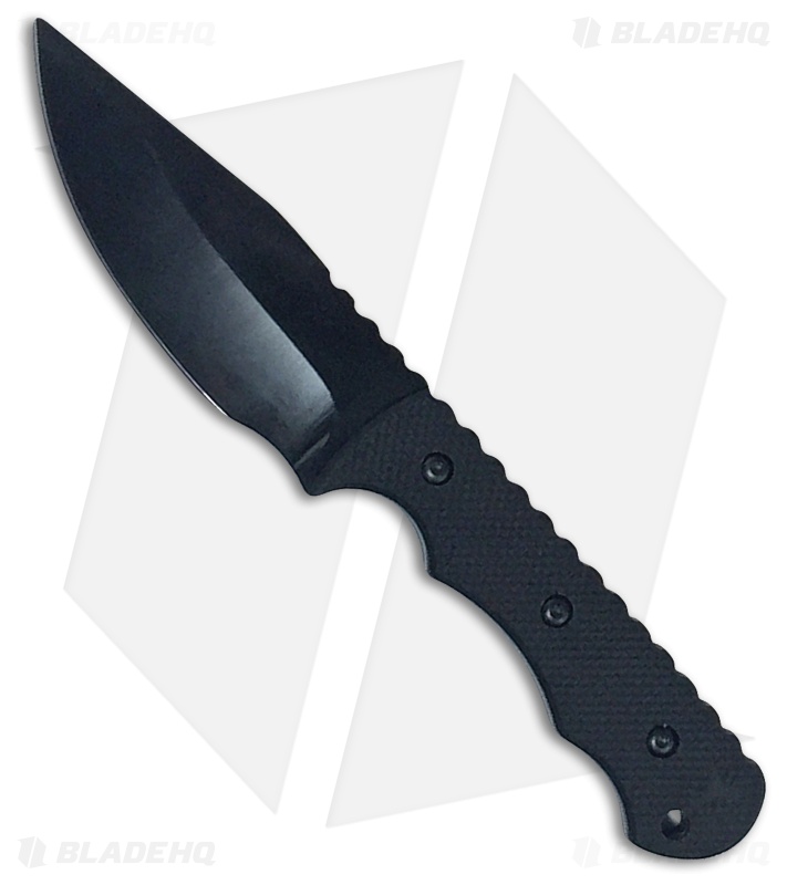 ABKT Phantom Savage Fixed Blade Knife Black G-10 (4.25" Black) - Blade HQ