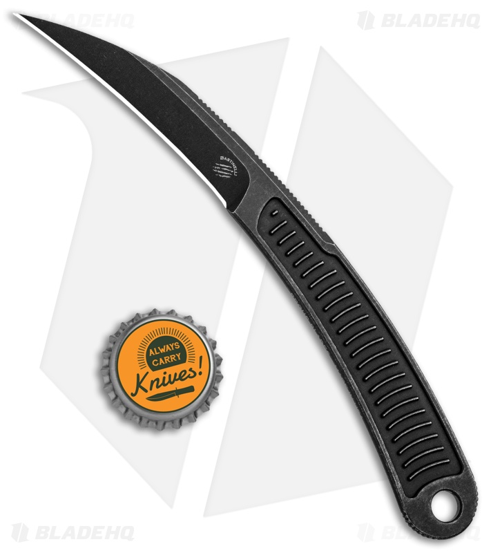 Bastinelli Creations Feather - Tactical Fixed Blade Knife | Black Stonewash