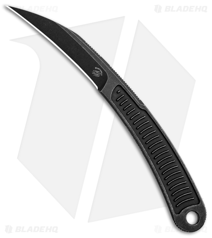 Bastinelli Creations Feather - Tactical Fixed Blade Knife | Black Stonewash