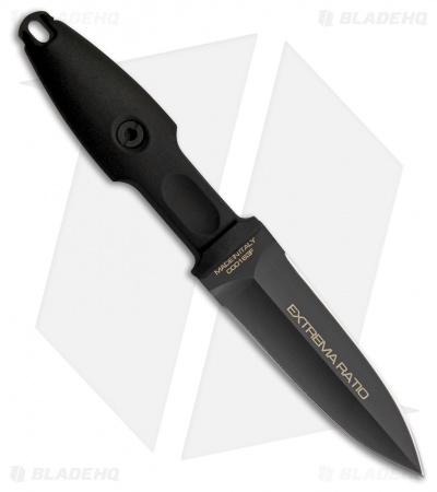 Extrema Ratio Pugio Fixed Blade Knife Black Forprene (4.25" Black ...