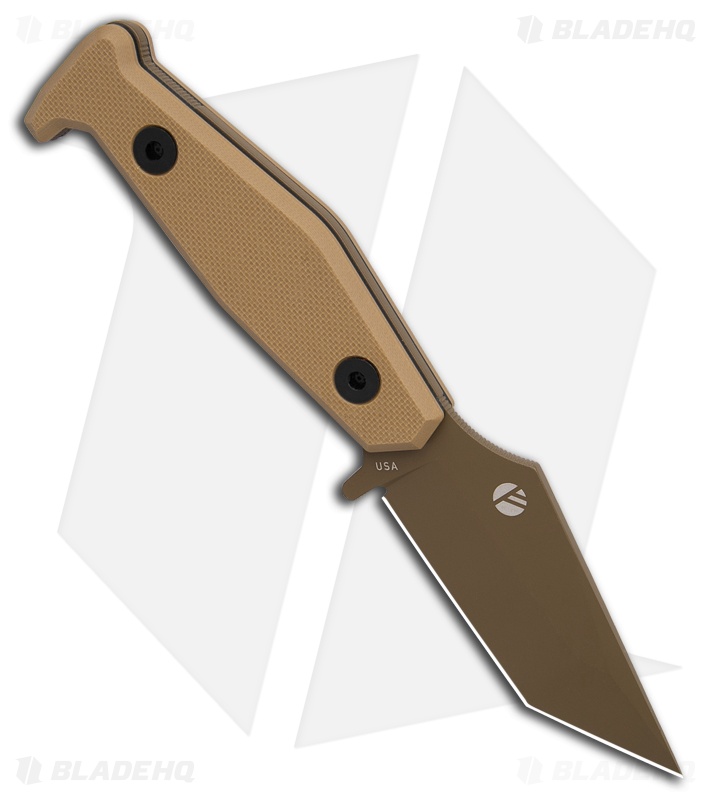 Fisher Blades Beckwith/Covert Fixed Blade Knife Coyote Brown G-10