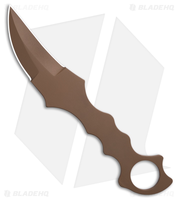 Stroup Knives Arctic Fox Karambit D/E Fixed Blade Knife Dark Earth (2.625" DE)